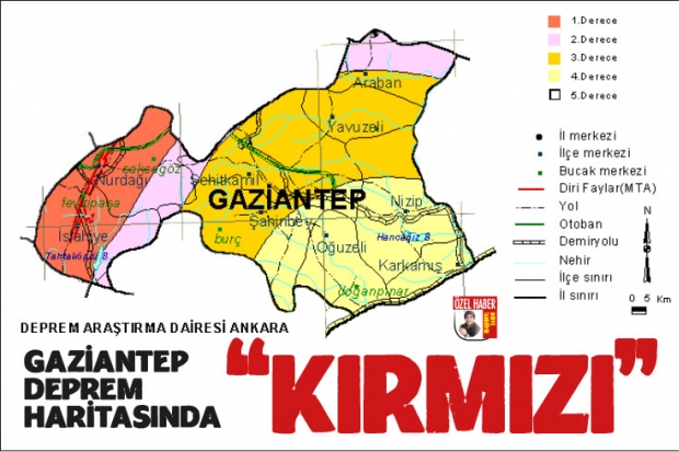Gaziantep deprem haritasında "kırmızı" - Gaziantep Hakimiyet Gazetesi
